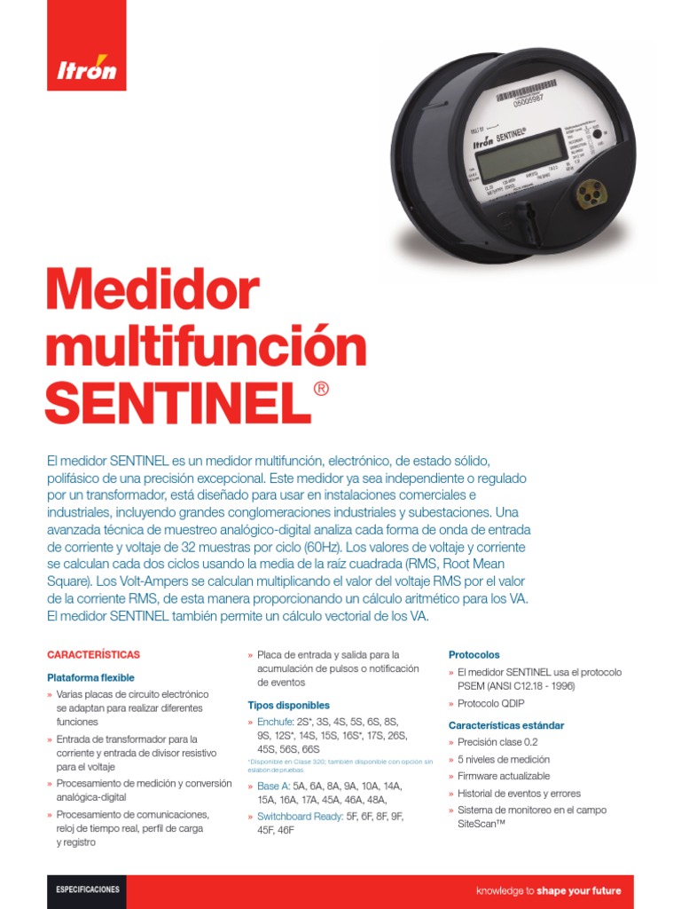 101261SP-02 SENTINEL Multimeasurement Meter-Spanish - Web PDF | PDF ...
