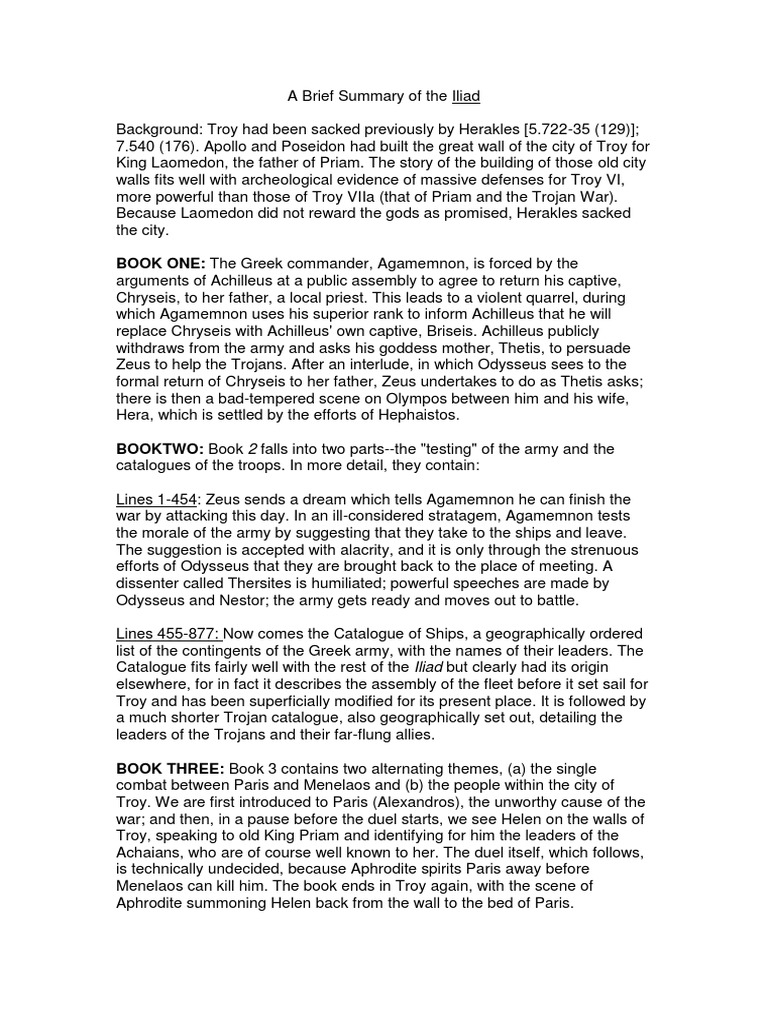 A Brief Summary of The Iliad | Hector | Iliad