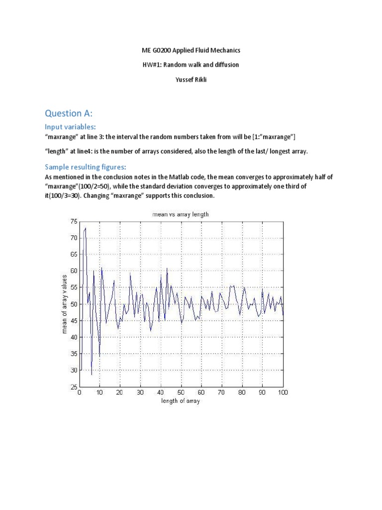 Matlab Random Walk Solution (Code) | PDF | Matrix (Mathematics ...