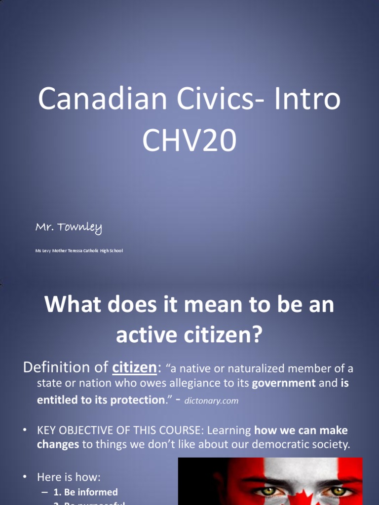 chv20 Canadian Civics chv20 - Intro | PDF | Argument | Inference