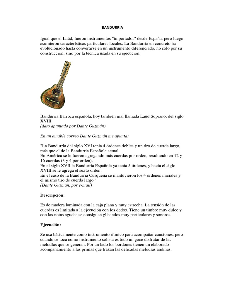 BANDURRIA | PDF