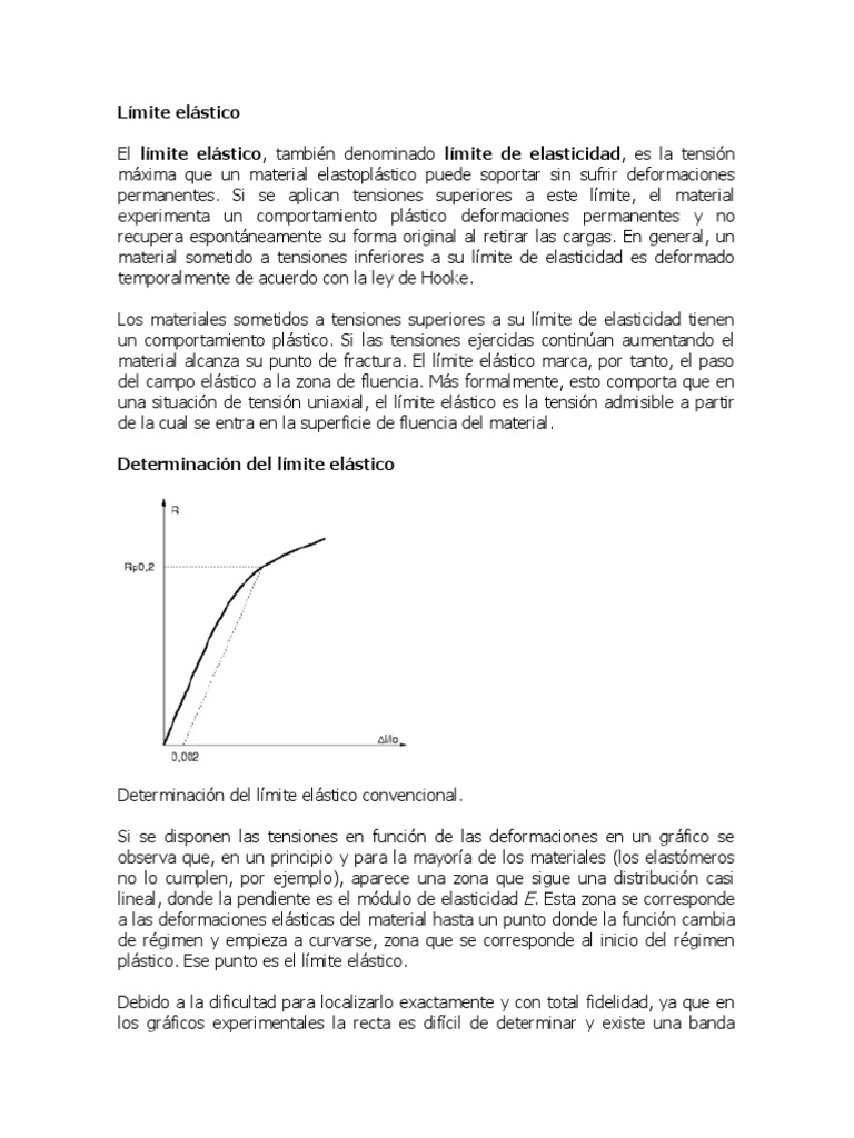 Límite Elástico | Descargar gratis PDF | Rendimiento (ingeniería ...