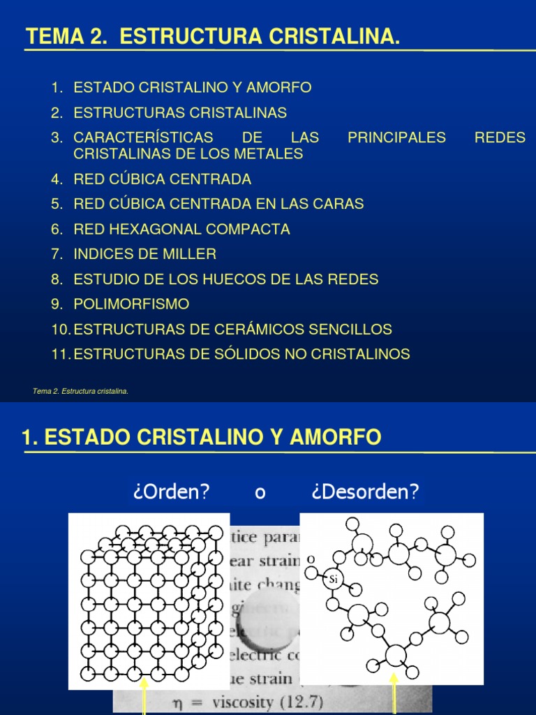 Estructura Cristalina: Tipos y Características | PDF | Cristal ...