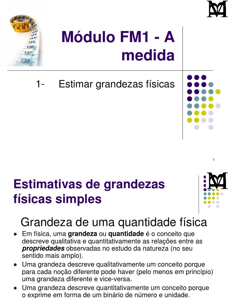 Estimativa de Grandezas Físicas | PDF | Autoajuda | Ciências e Matemática