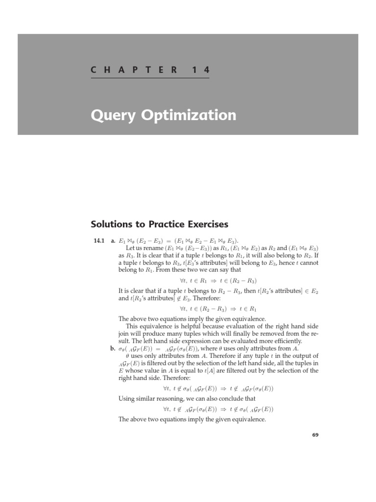 Query Optimization Techniques Explained | PDF | Theoretical Computer ...