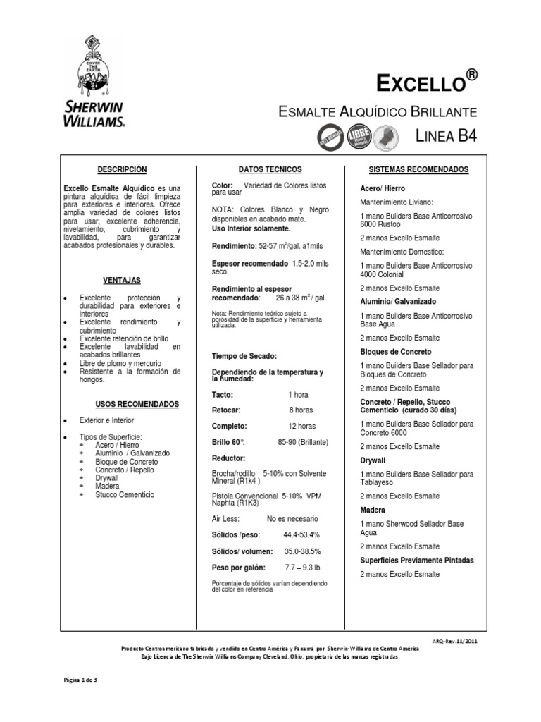 Excello Esmalte | PDF | Pintar | Cepillo
