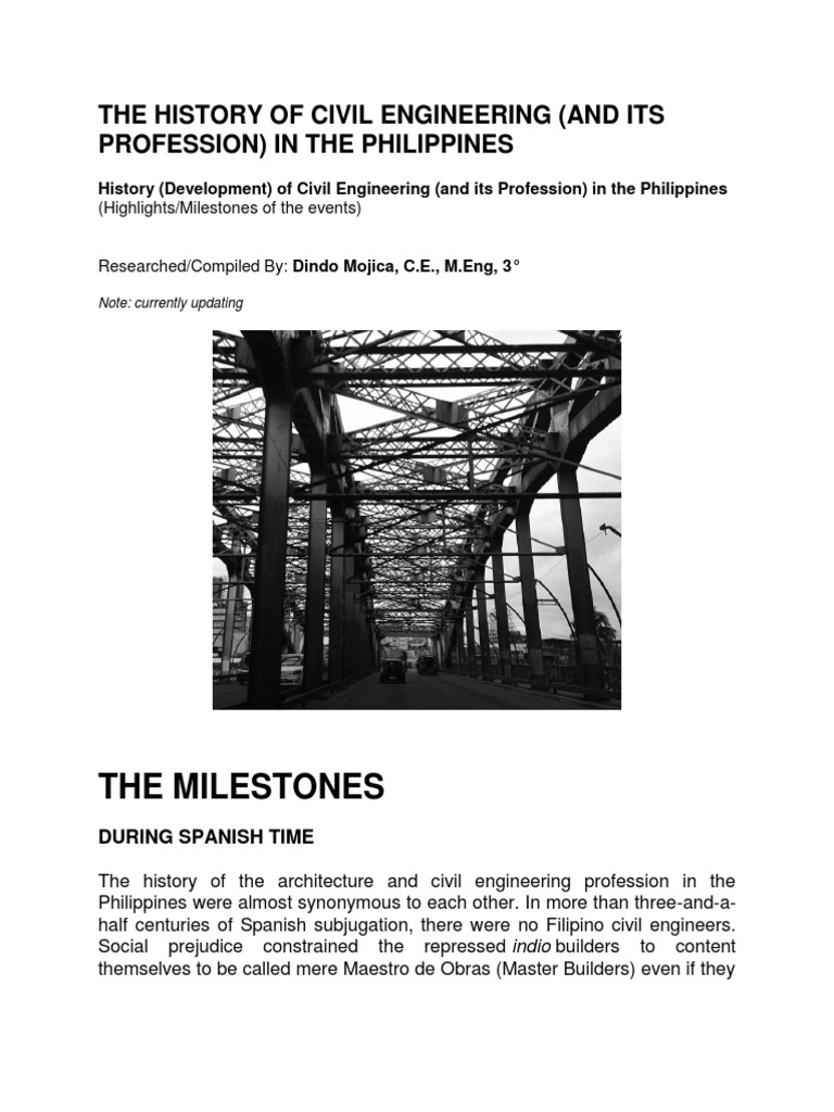 The History of Civil Engineering (Philippines) | PDF | Road Transport ...