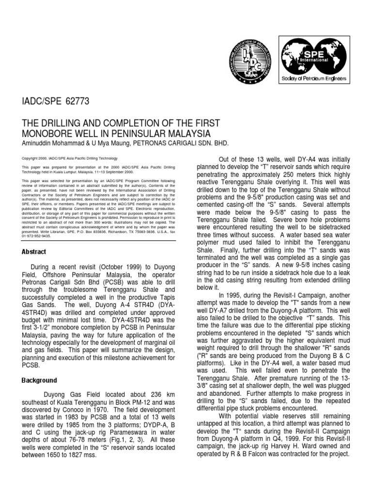 Completamiento Angsi | PDF | Oil Well | Drilling Rig