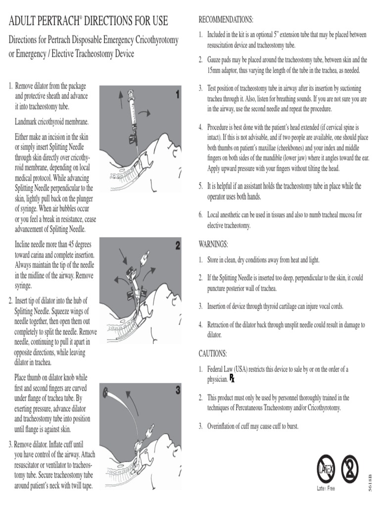 5618B Pertrach Adult | PDF | Medical Treatments | Human Head And Neck