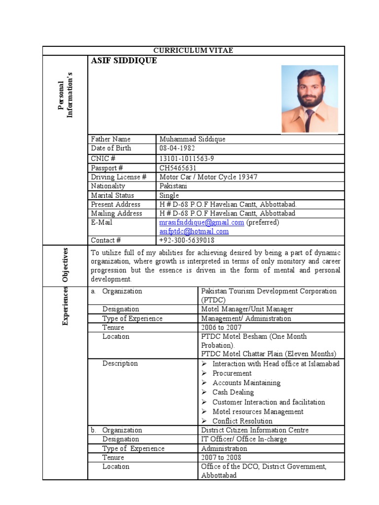 Latest Asif CV | PDF | Banks | Business