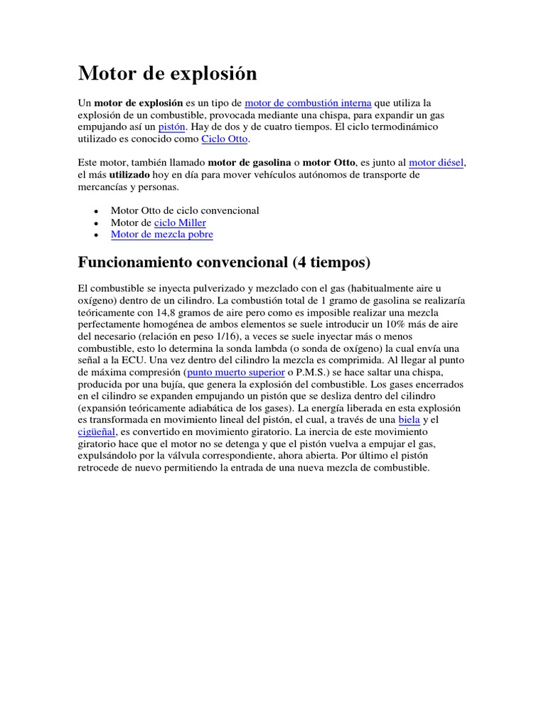 Motor de Explosión PDF | PDF