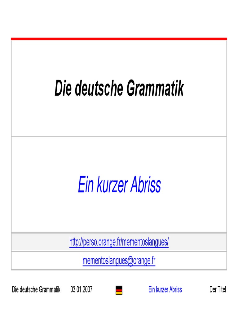 Grammaire Allemande PDF | PDF