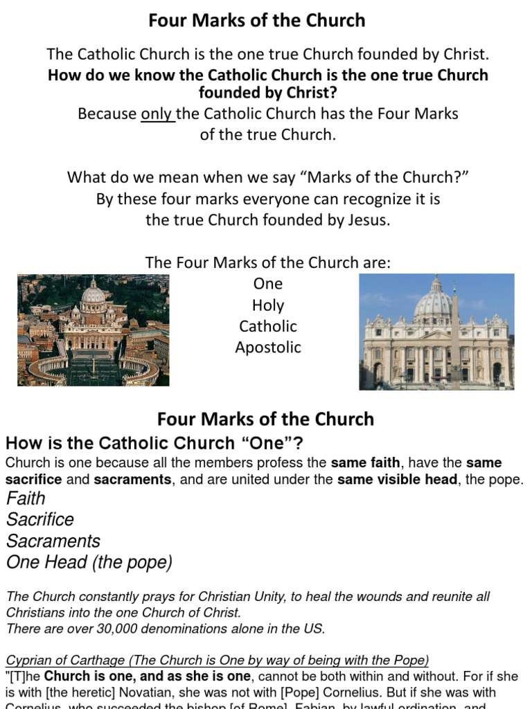 Understanding the Four Marks of the Church | PDF