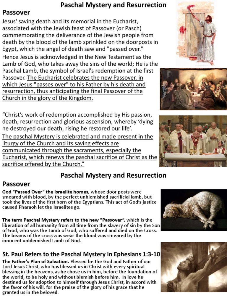 Understanding the Paschal Mystery | PDF | Resurrection Of Jesus | Easter