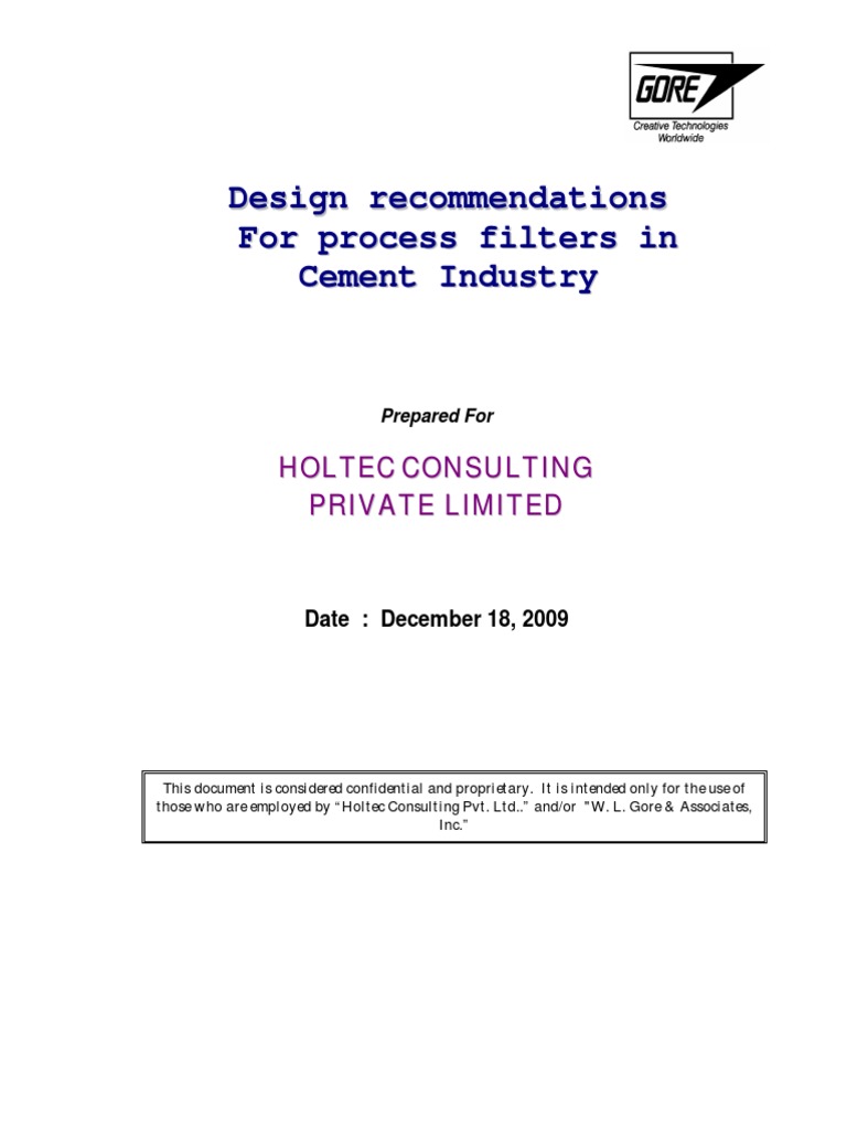 Design Recommendations For Process Filters | PDF | Industries | Manmade ...