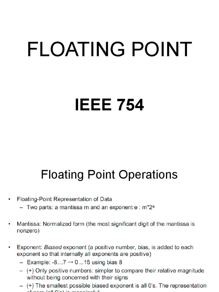 Understanding Floating Point Numbers: An In-Depth Explanation of IEEE ... Understanding Floating Point Numbers: An In-Depth Explanation of IEEE ...