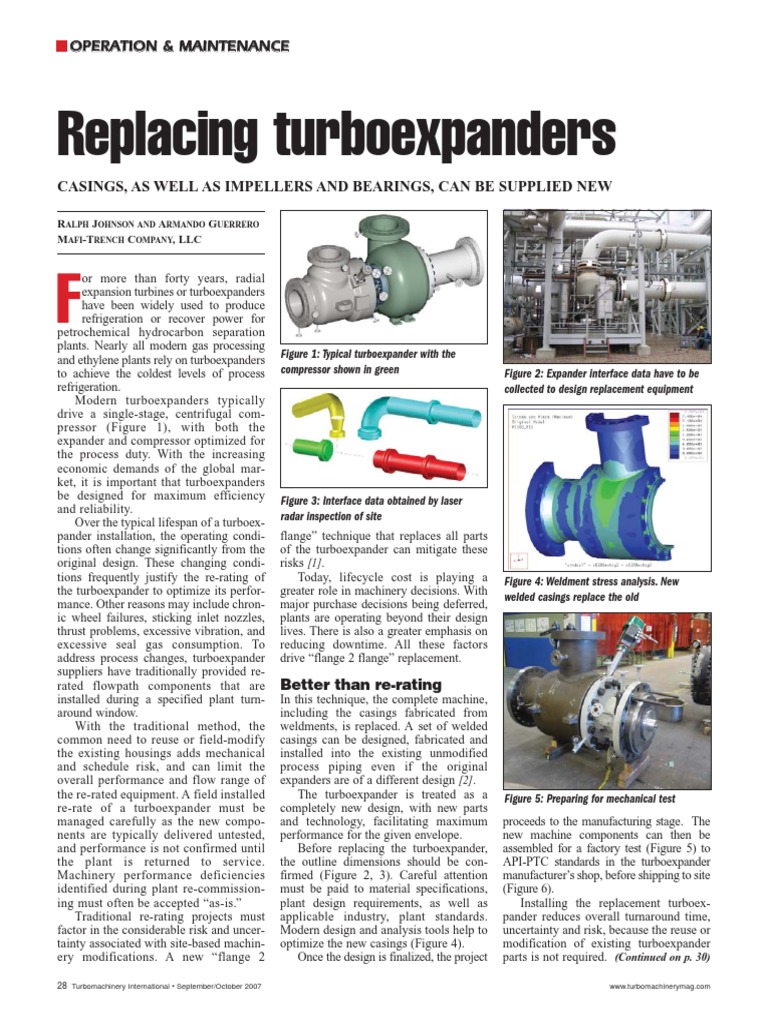 Replacing Turboexpanders | PDF | Metal Fabrication | Bearing (Mechanical)