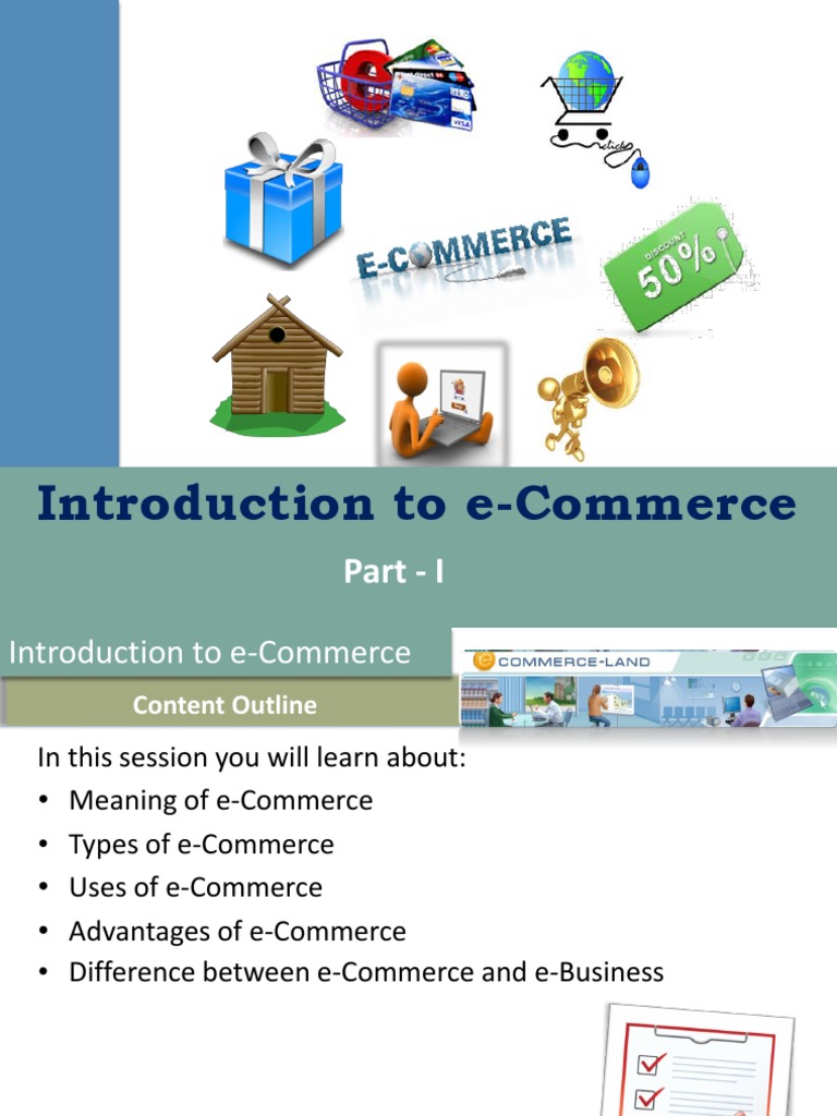 Introduction To E-Commerce: Part - I | PDF | E Commerce | Online Shopping