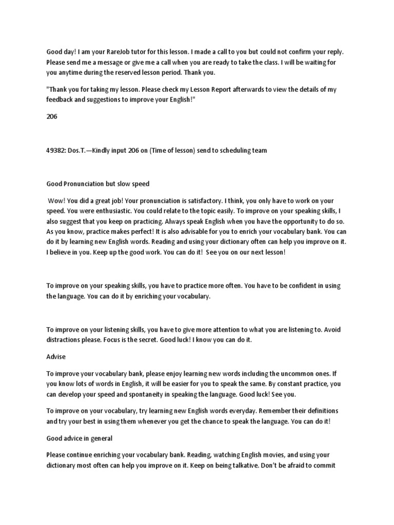 RareJob Template | PDF | Vocabulary | English Language