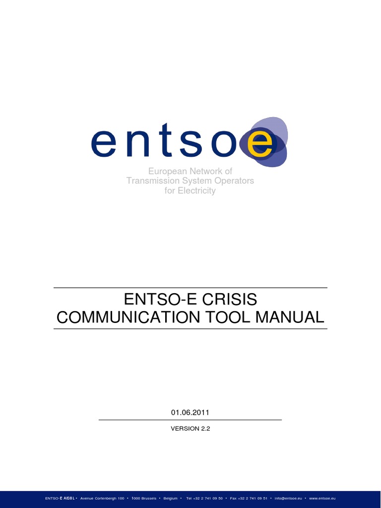 ENTSO-E Crisis Communication Manual | PDF | Short Message Service | Email