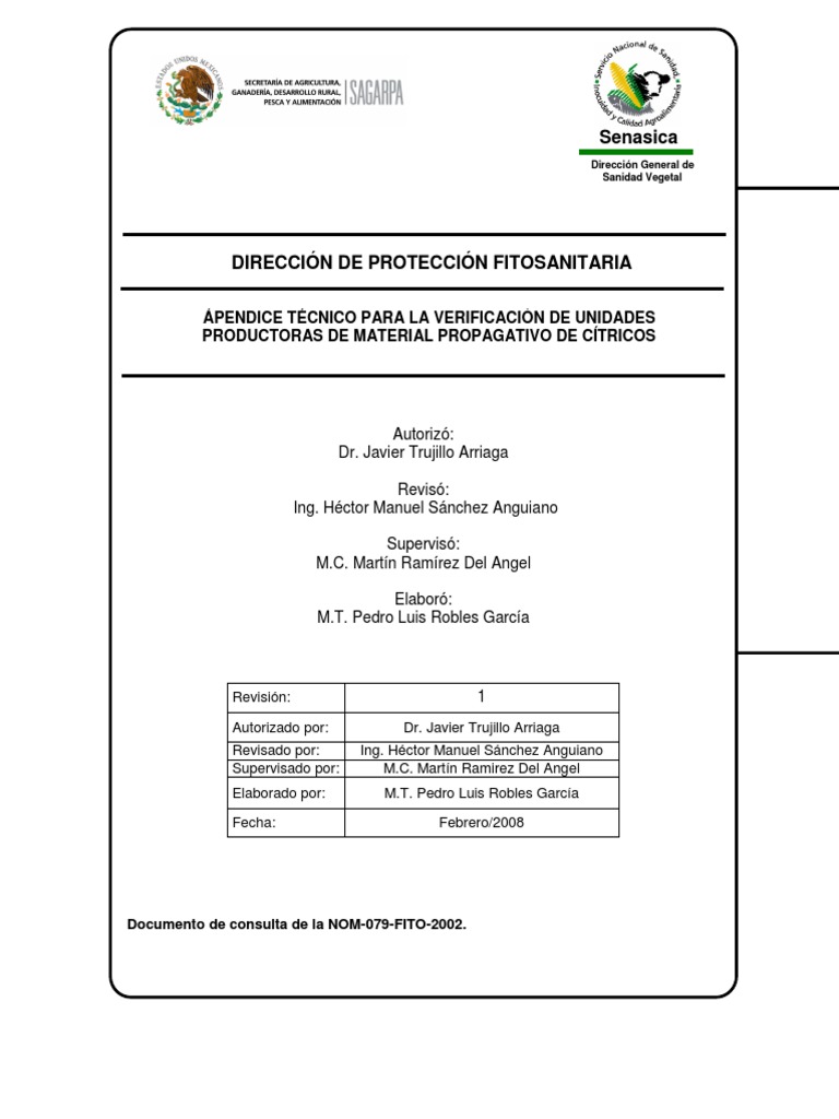 Apendice Tecnico Nom 079 Certificacion de Viveros PDF | PDF | México | Semilla