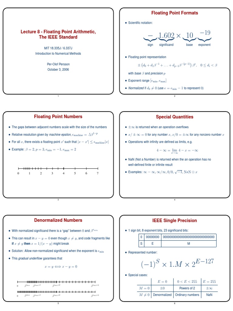 IEEE Floating Point Formats and Arithmetic | PDF | Applied Mathematics ...
