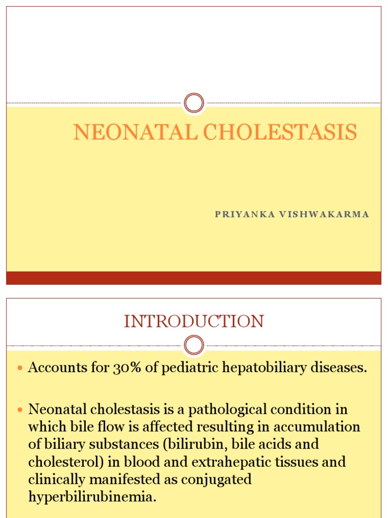 Neonatal Cholestasis Overview and Management | PDF | Liver | Hepatitis