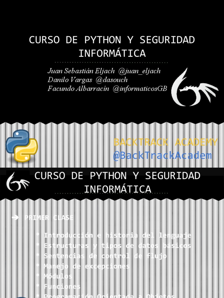 Curso de Python y Seguridad Informatica | PDF | Python (lenguaje de ...