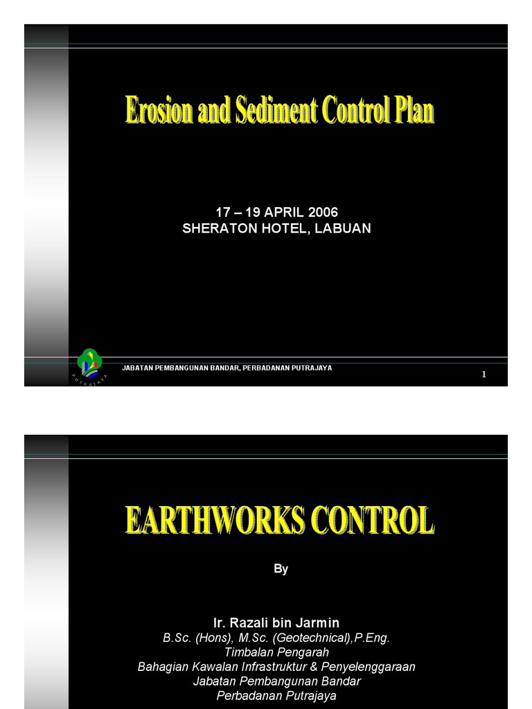 Erosion Control Plan | PDF | Sediment | Drainage Basin