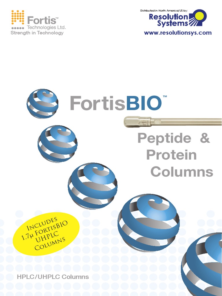 Fortis: Peptide & Protein Columns | PDF | High Performance Liquid ...