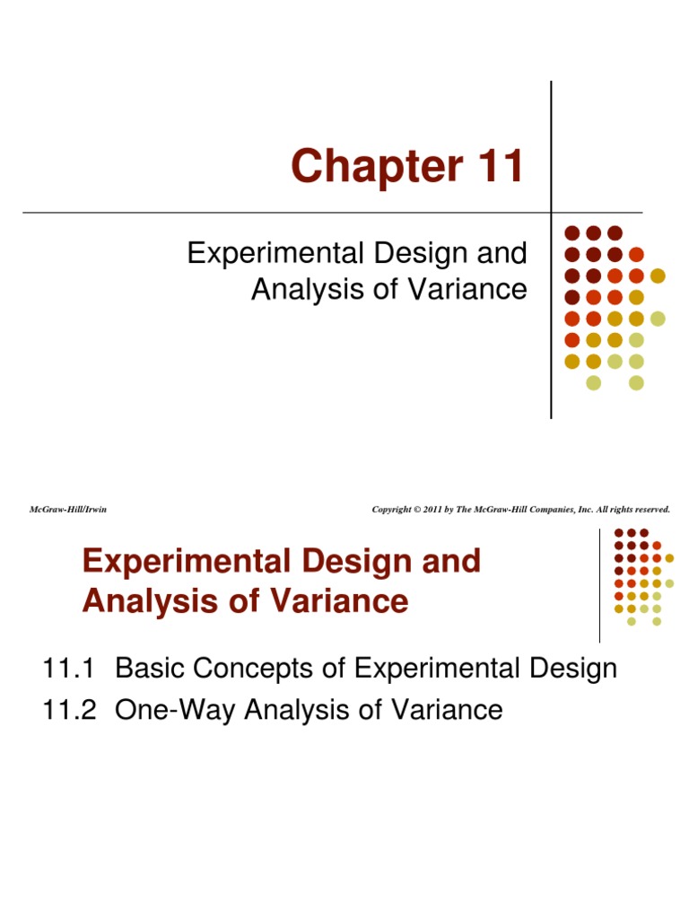Statistics: Experimental Design and ANOVA | PDF | Experiment | Design ...