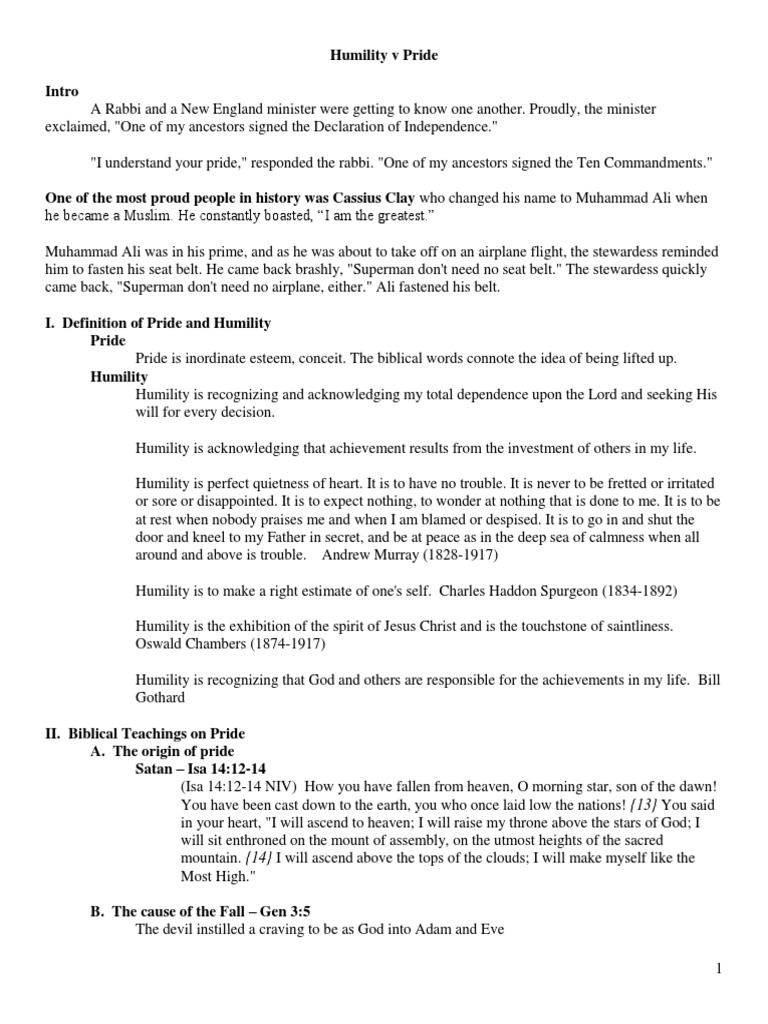 Humility v Pride | Humility | John The Baptist