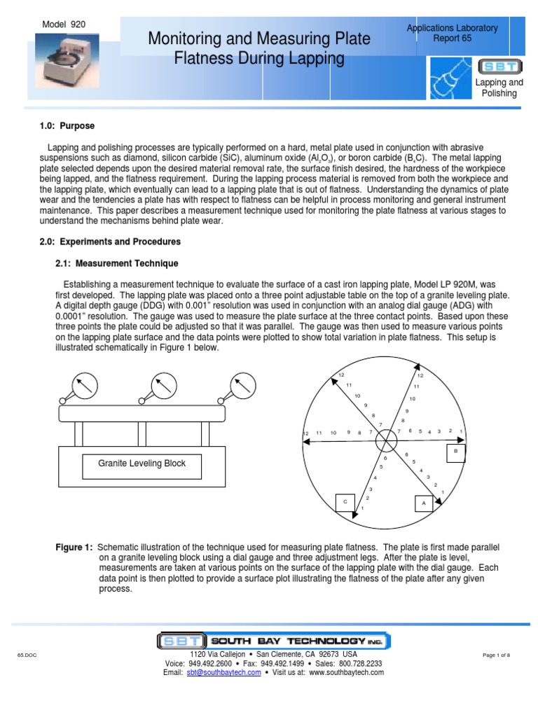Monitoring Lapping Plate Flatness | PDF | Metalworking | Materials