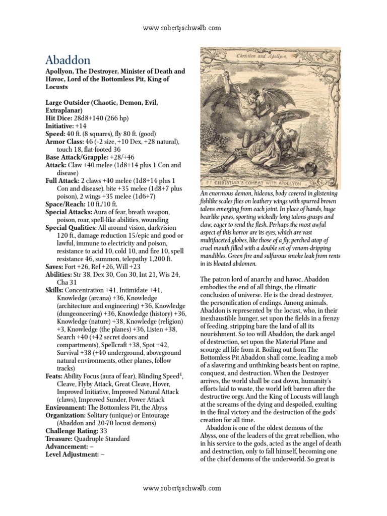 Abaddon PDF | PDF | Characters Of Supernatural | Demons
