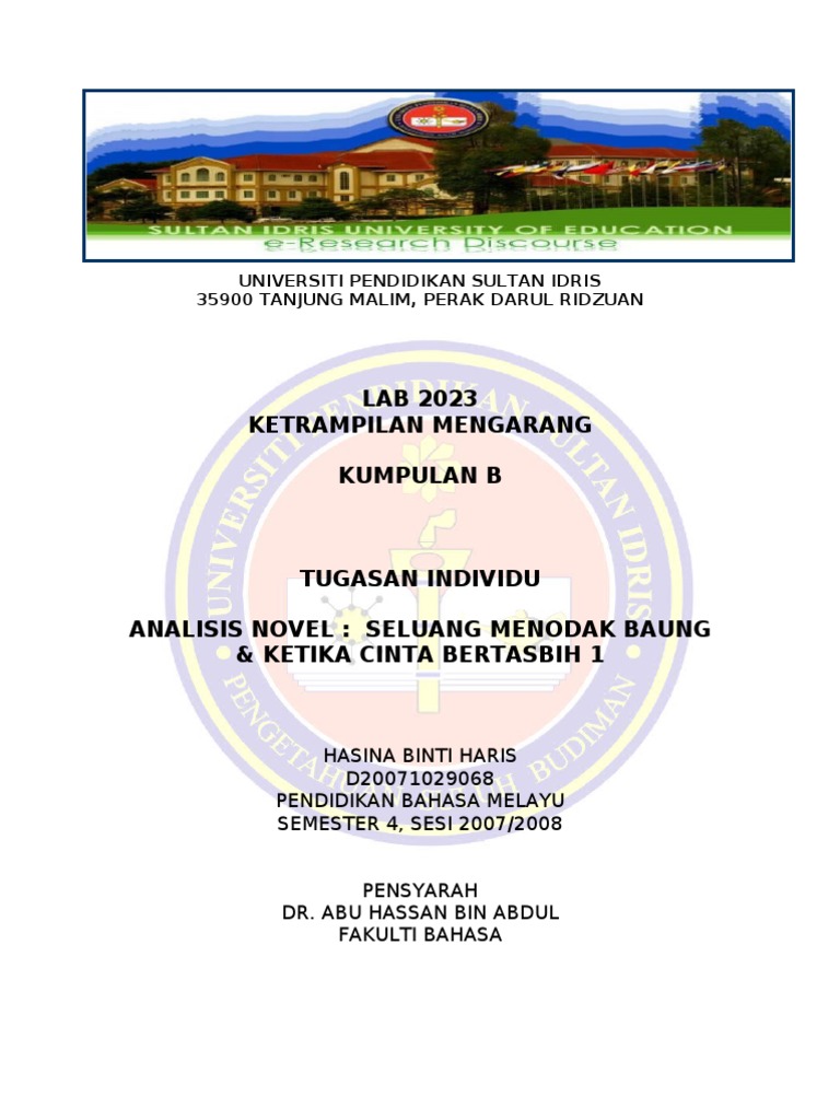 Analisis Novel (Seluang Menodak Baung Vs Ketika Cinta Bertasbih 1) | PDF