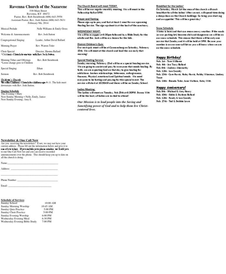 Rav Naz Bulletin For Sunday! | PDF | Fasting | Prayer