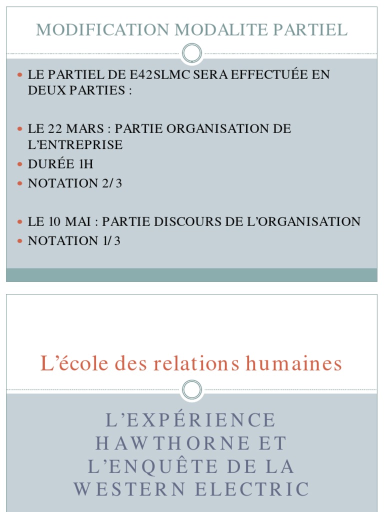 L Ecole Des Relations Humaines PDF | PDF | Sciences comportementales ...