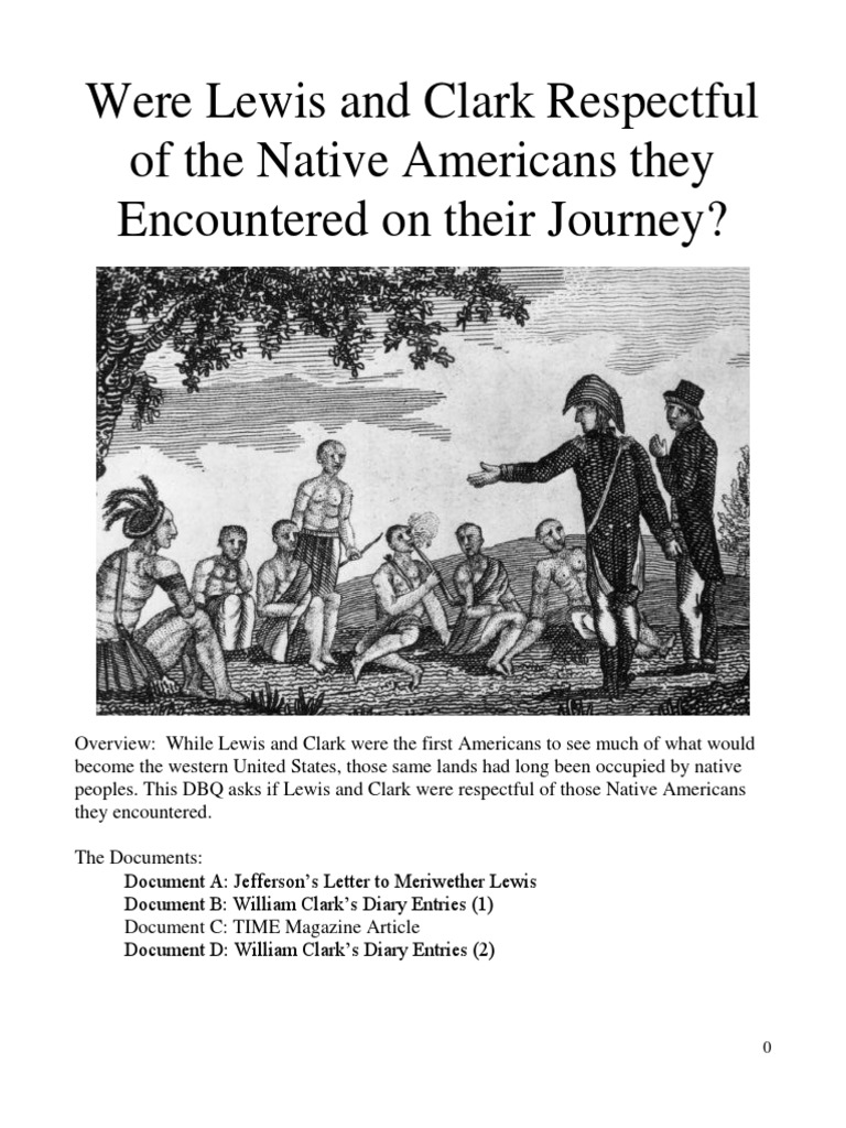 Lewis and Clark DBQ | PDF | Lewis And Clark Expedition | Indigenous ...