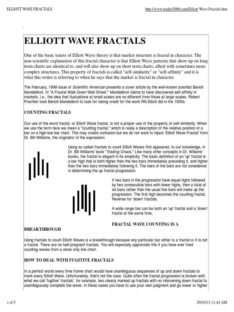 Elliott Wave Fractals | PDF | Fractal | Teaching Mathematics