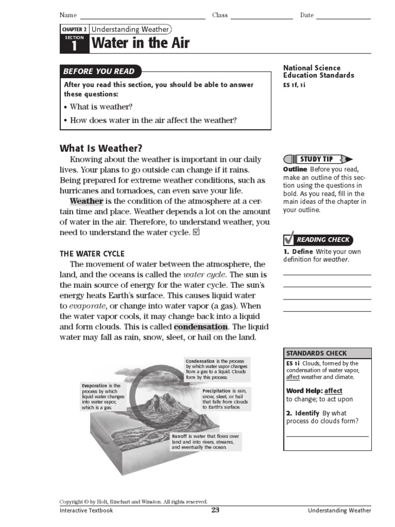 Interactive Textbook 2 1 Water in The Air14 | Download Free PDF | Water ...