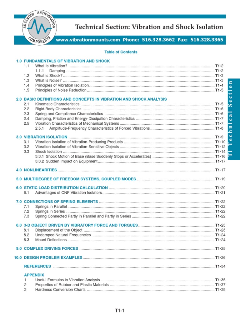 Vibration and Shock Isolation-Advanced Antivibration Components | PDF ...