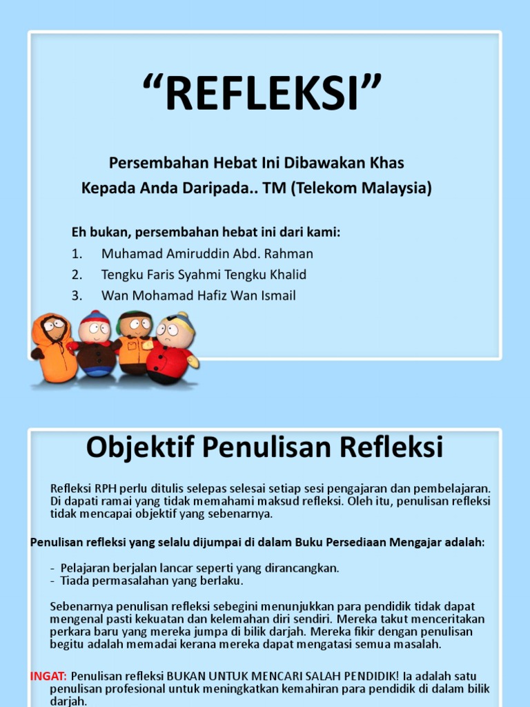 Contoh Refleksi Dalam Pengajaran Dan Pembelajaran - MarleyqoKhan