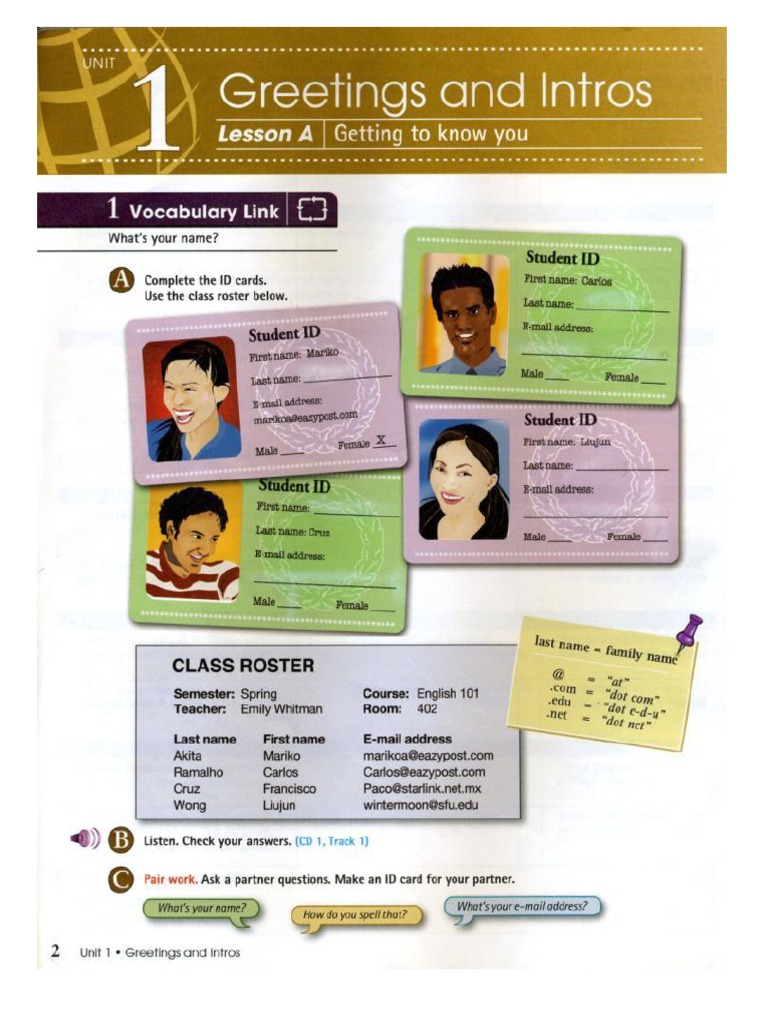 STUDENTSBOOK Worldlink Intro | PDF