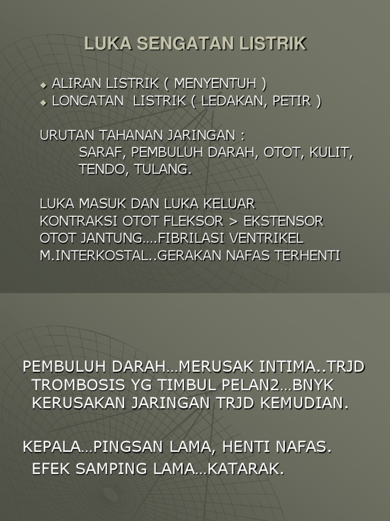 Luka Sengatan Listrik | PDF