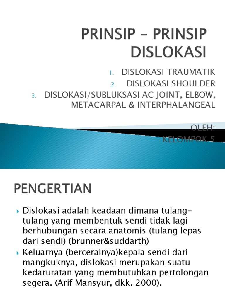 4) Prinsip - Prinsip Dislokasi | PDF | Sains & Matematika