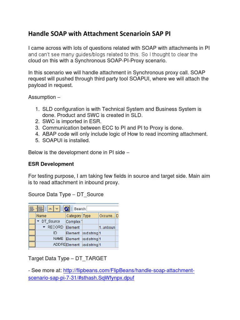 Handle SOAP With Attachment Scenarioin SAP PI | PDF | String (Computer Science) | Proxy Server