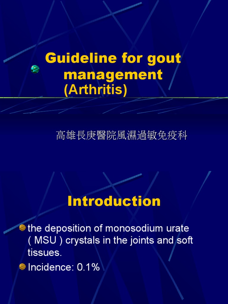 Guideline For Gout Management | PDF | Gout | Arthritis