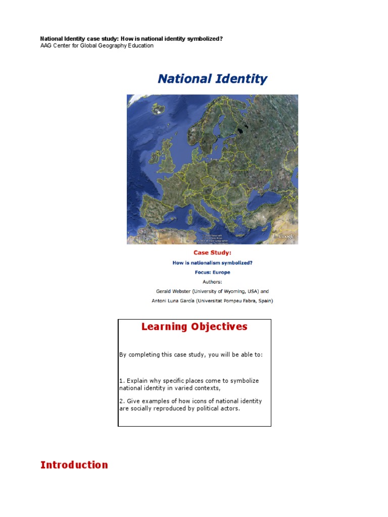 National Identity Case Study - How Is National Identity Symbolized ...