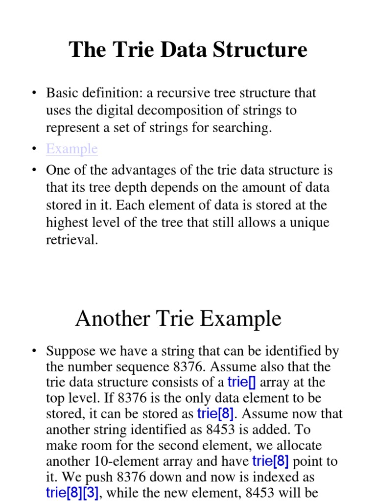 Advanced Trie Structures Explained | PDF