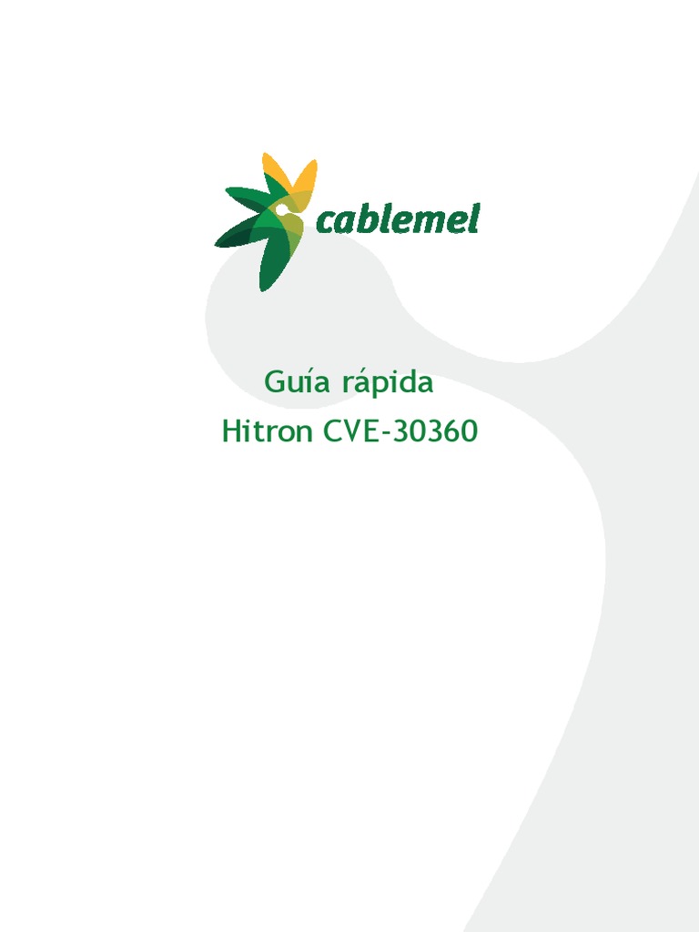 Manuales Wifi Hitron Cve-30360 | PDF | Contraseña | Wifi